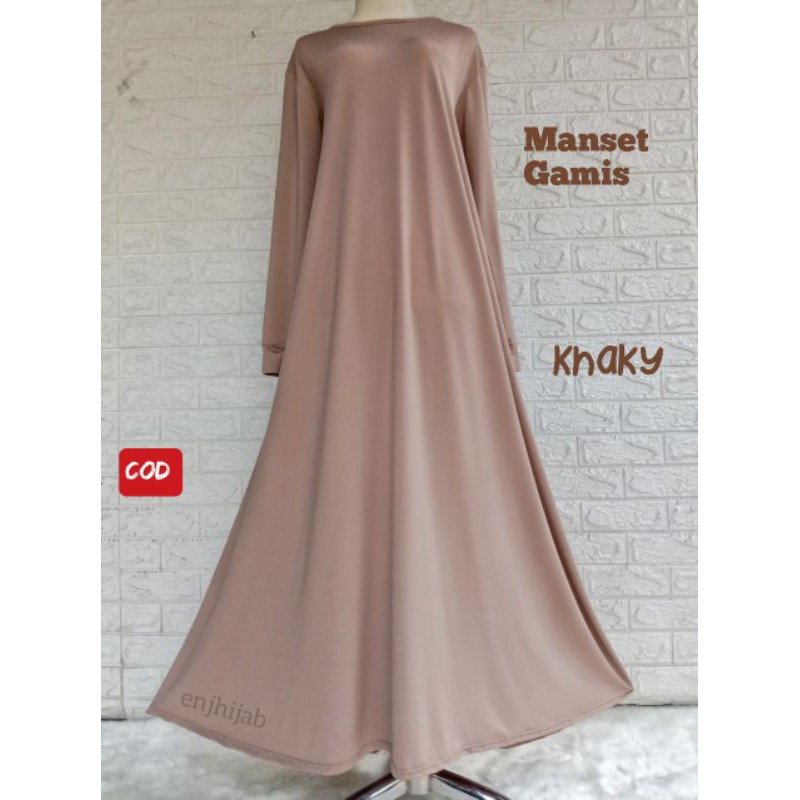 Jual Manset Gamis Jumbo Dress Muslim Big Size Inner Jersey Premiumj ...
