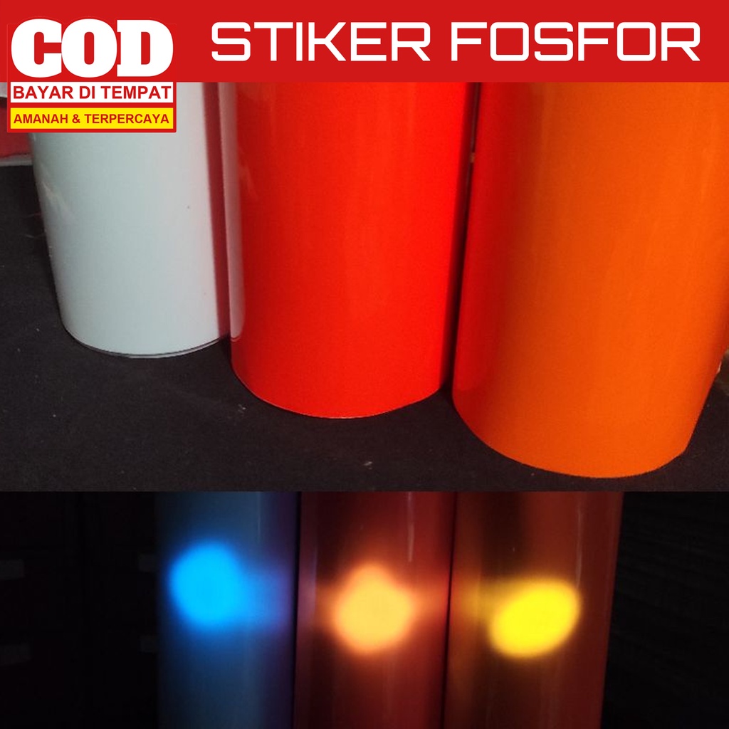 Jual Stiker Fosfor Glow in The Dark Bahan Vynil Glossy Untuk Motor ...