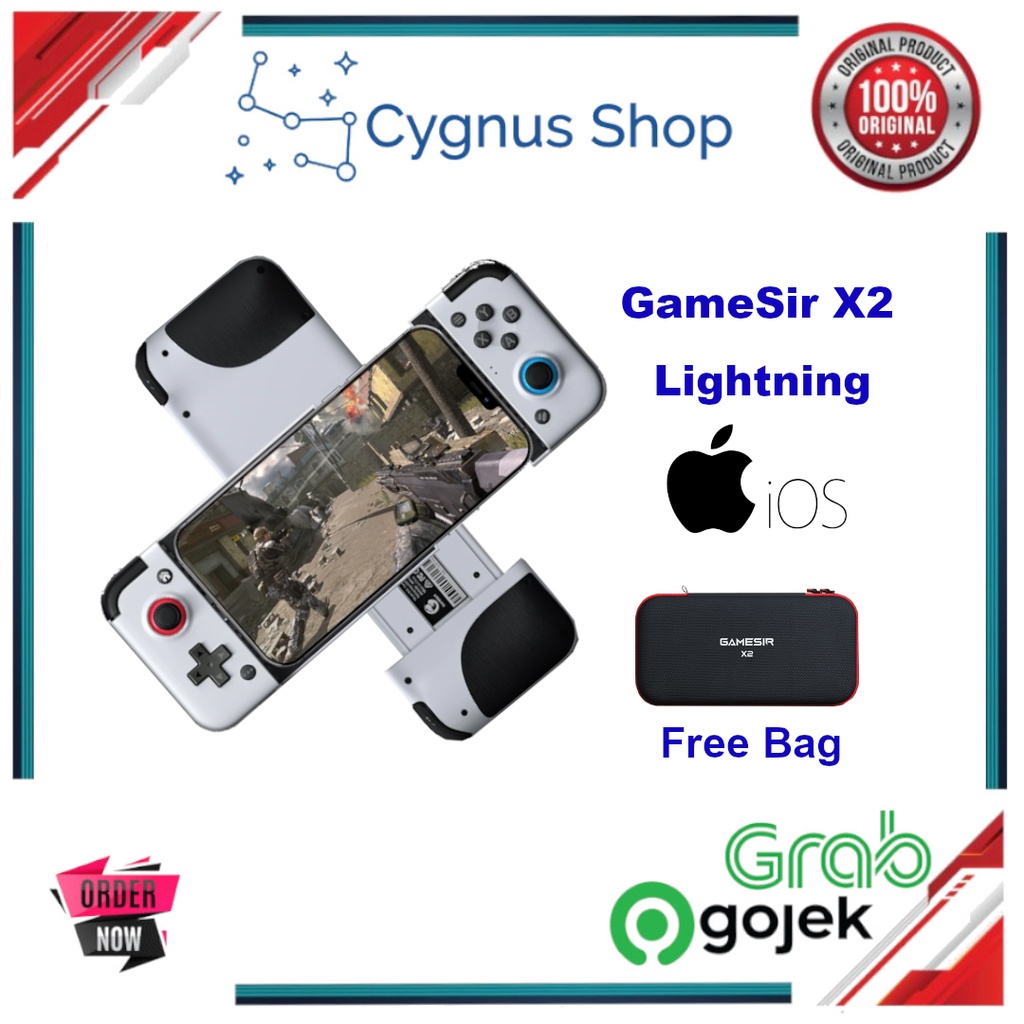 Jual GameSir X2 Lightning Mobile Gaming Controller Gamepad iOs MFi Arcade Cloud Gaming | Shopee ...