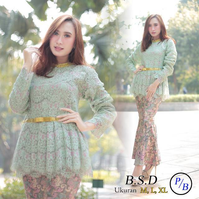 Jual STELAN KEBAYA BRUKAT BSD FULL FURING DAN ROK INSTAN MODEL DUYUNG 5 ...