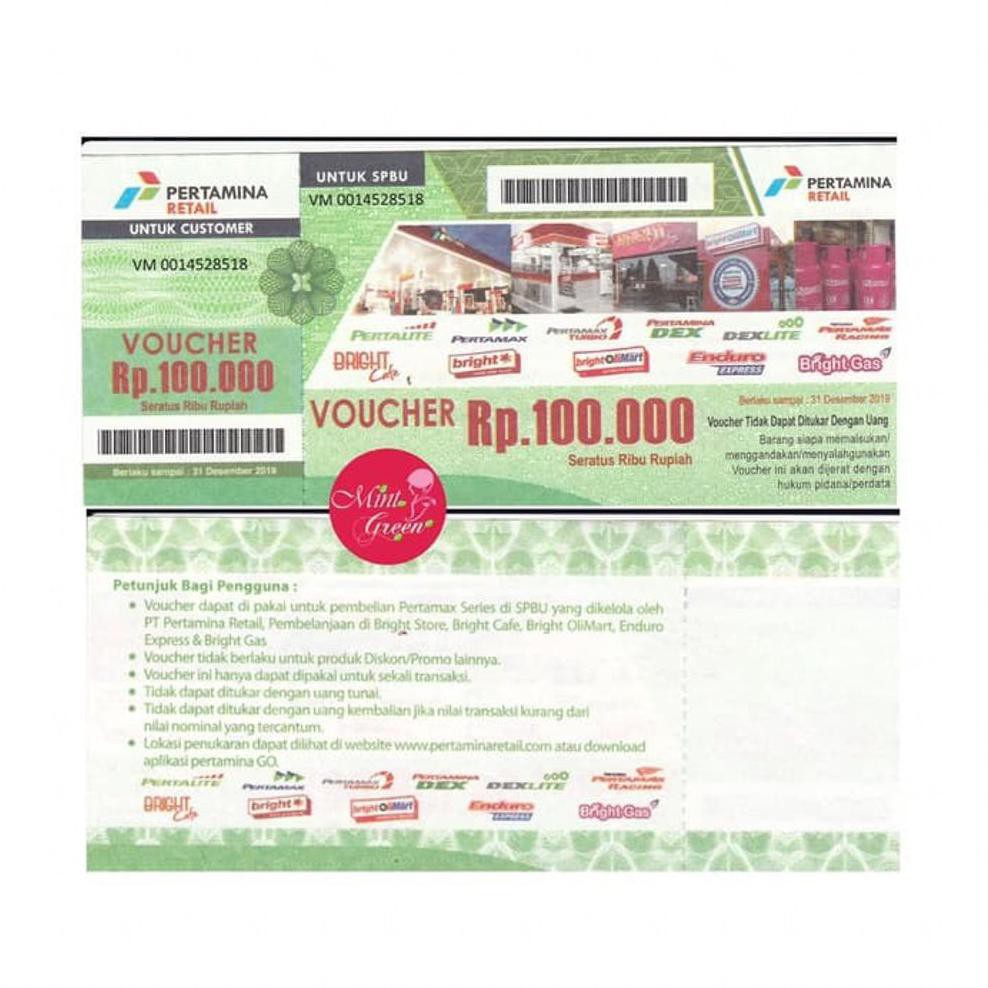 Jual Grosir Voucher Fisik Pertamina Retail Rp 100000 - Spbu Coco Bbm ...