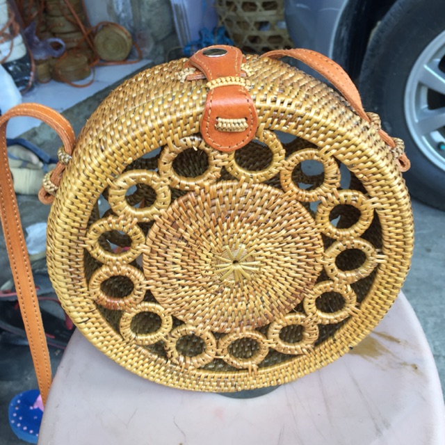 Jual Tas rotan ata motif cincin 20cm | Shopee Indonesia