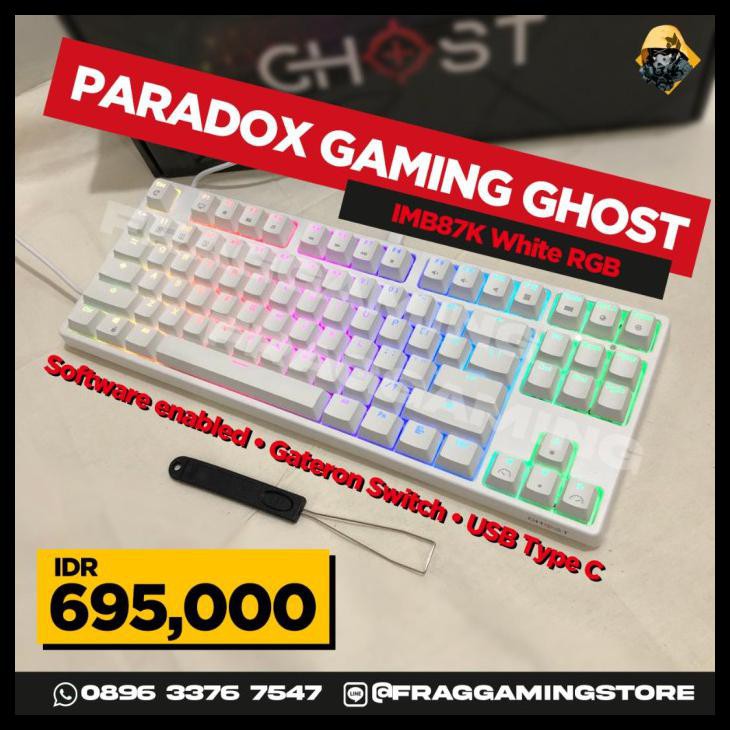 Jual Paradox Gaming Ghost Ibm87K / Ibm 87K White Tkl Mechanical ...