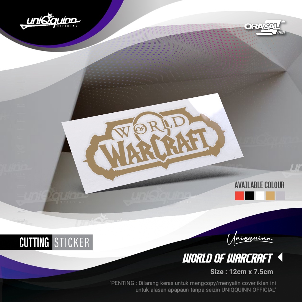 Jual UQ Stiker World of warcraft || Cutting stiker WOW | Stiker Motor ...