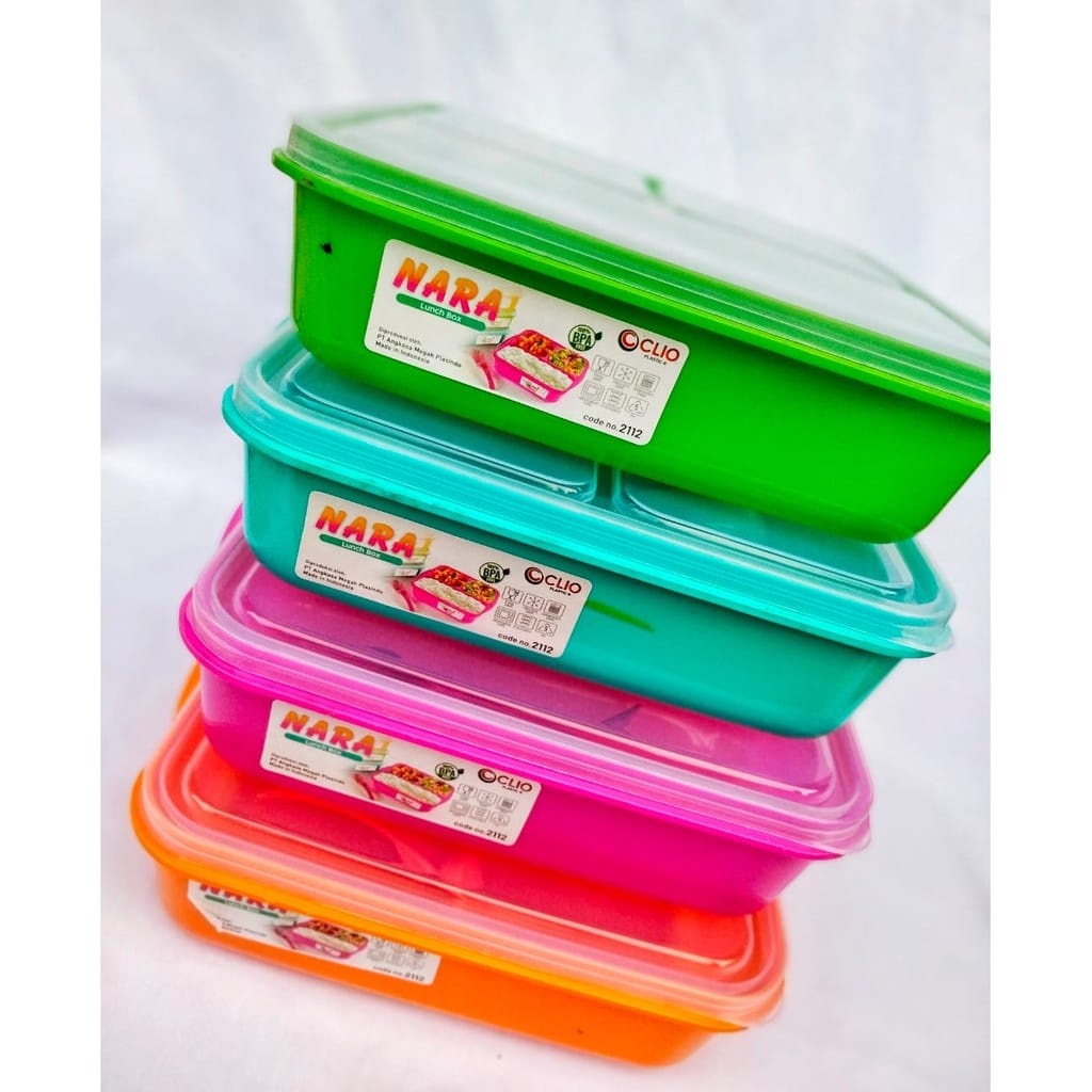 Jual Lunch Box Nara Clio Sekat Free Sendok Plastik Murah SOUVENIR ULANG ...