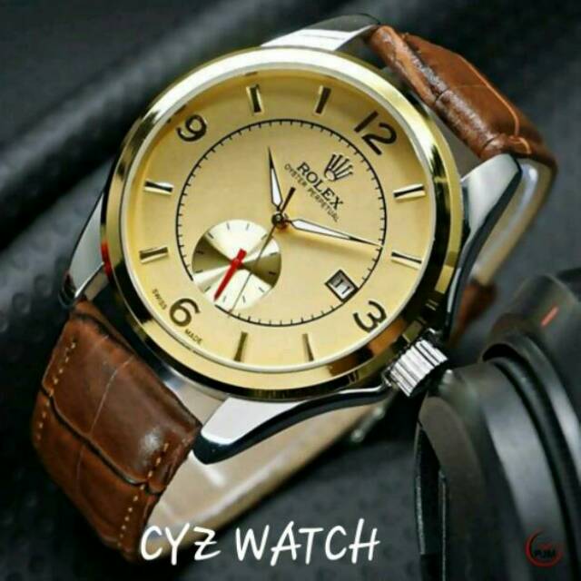 Jual Jam Tangan Pria Elegan Exclusive ROLEX MASTER Premium Watch Brown ...