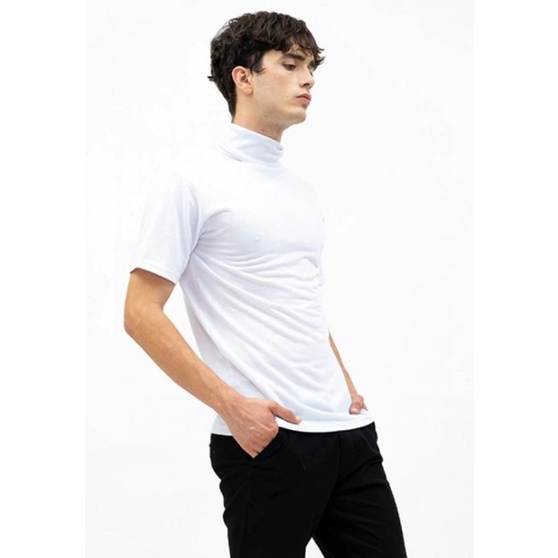 Jual Turtle Neck Pria Kaos polos lengan pendek leher tinggi / turtle ... Jual Turtle Neck Pria Kaos polos lengan pendek leher tinggi / turtle ...