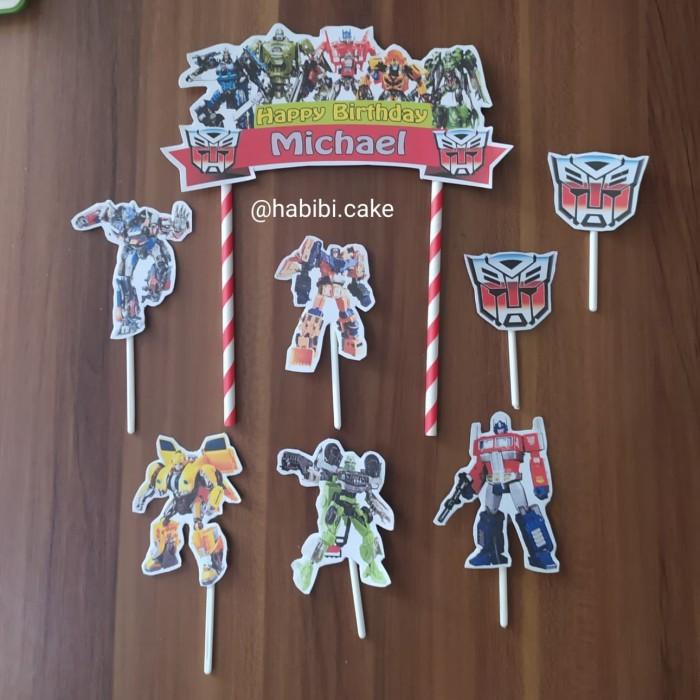 Jual Cake Topper Transformer / Hiasan Kue Transformers / Transformers ...