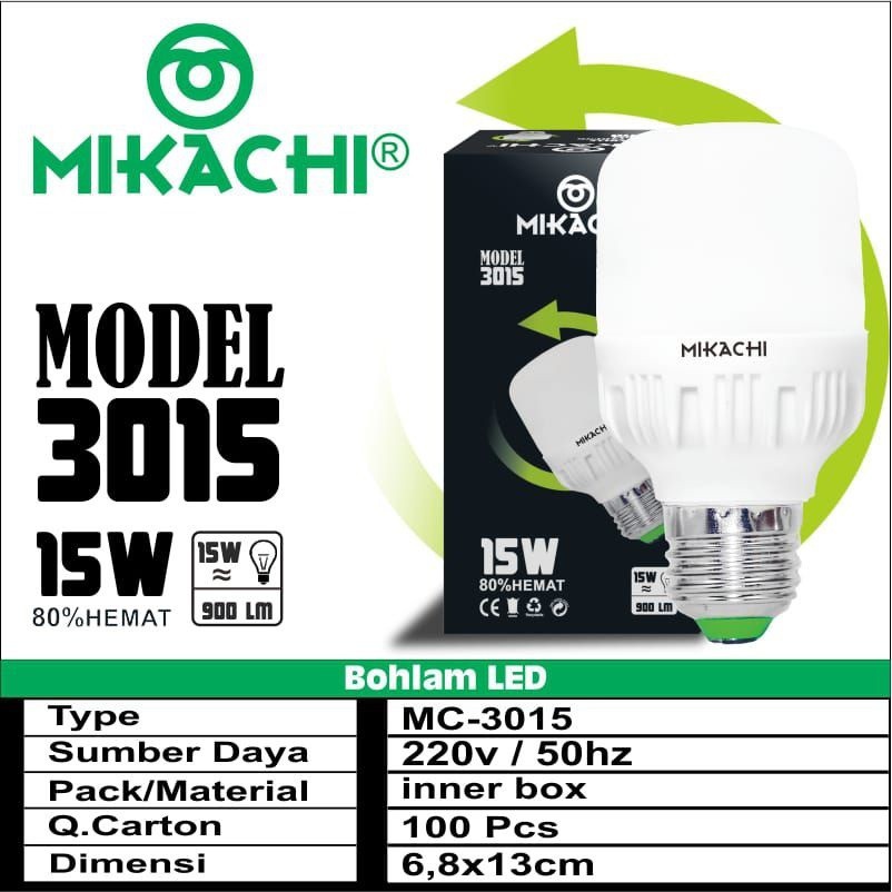 Jual Lampu bohlam led MIKACHI 15 watt | Shopee Indonesia