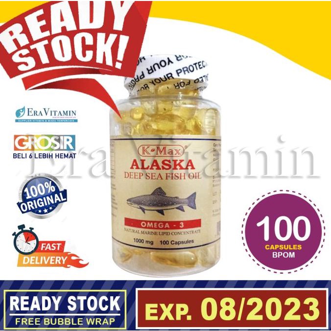 Jual PUTIH K-MAX ALASKA super omega 369 - 1000mg / KMAX tutup putih Lc ...