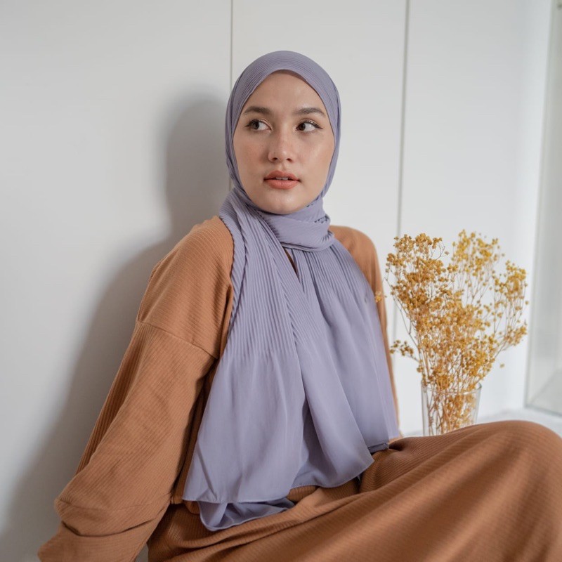 Jual Sihara | Pleated shawl X Dwihanda Part I ( Pashmina Pleated Shawl ...