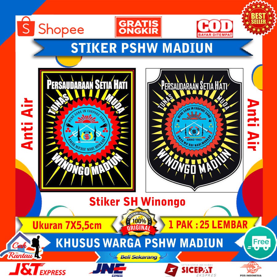 Jual Stiker Tempalan Pencak Silat PSHW Persaudaraan Setia Hati Tunas ...