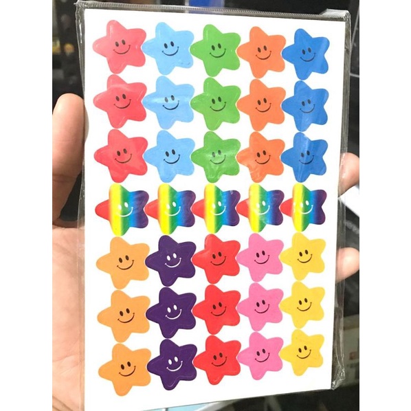 Jual Smiley Star Reward / Huruf / Angka Sticker isi 10lembar | Shopee ...