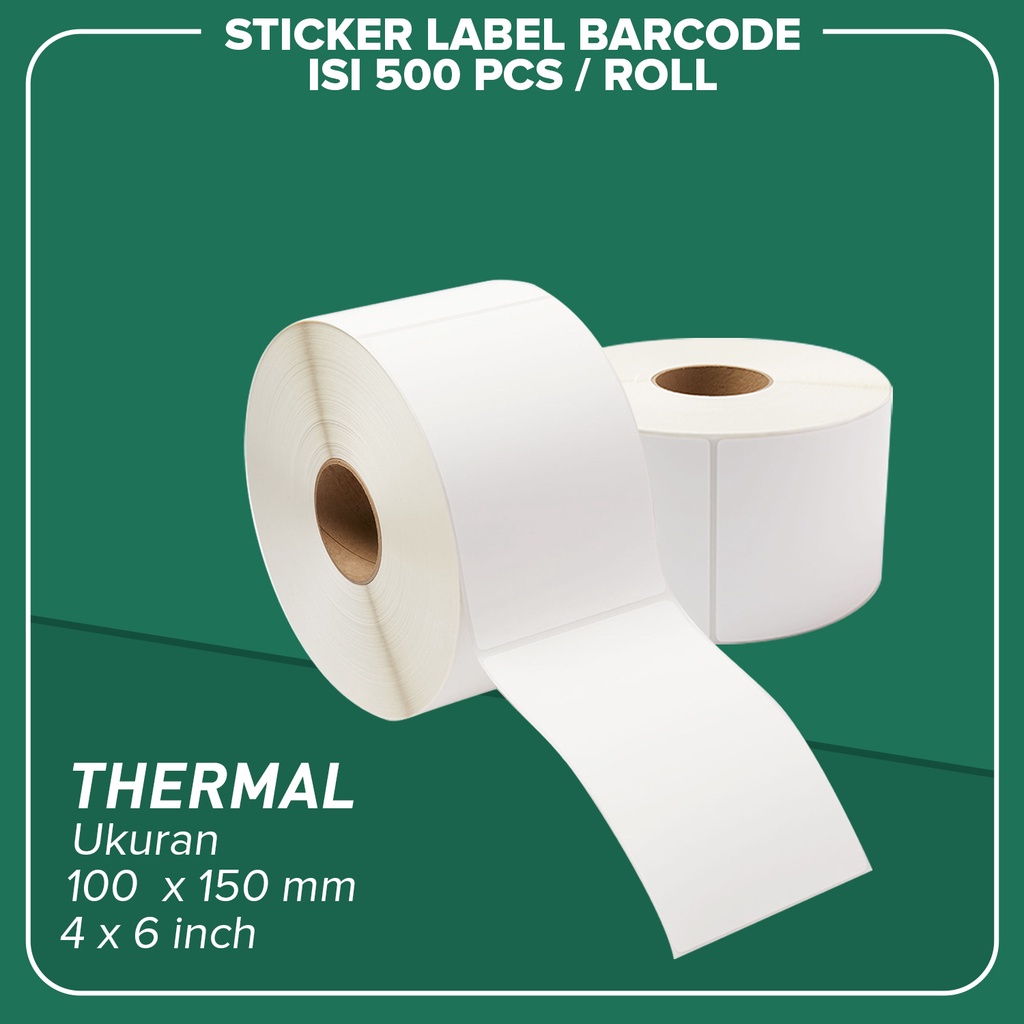 Jual Label Stiker Thermal A6 100 x 150 mm Kertas Termal 10 x 15 cm isi 500 Lembar | Shopee Indonesia