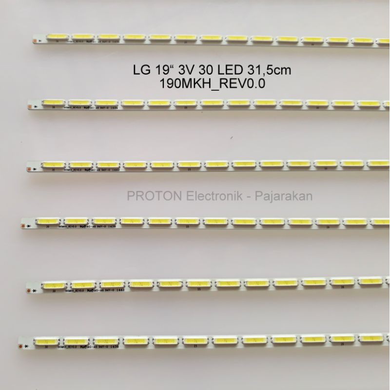 Jual Lampu Backlight TV LG 19 inch 30 LED SMD 3V 31.5cm 45V . 190MKH ...