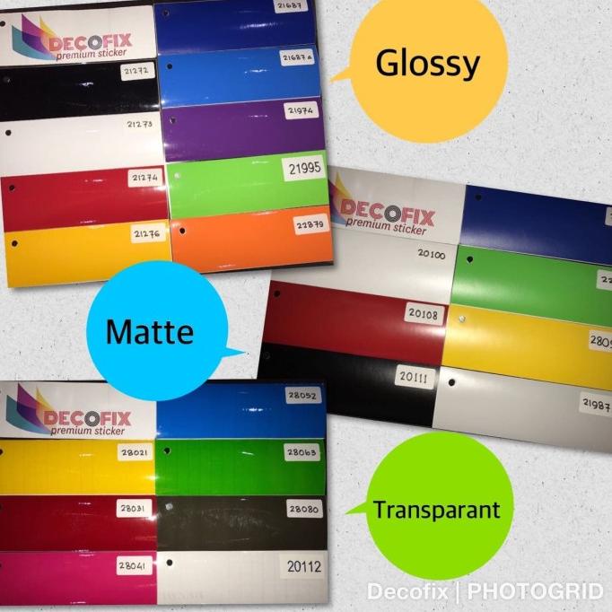 Jual STIKER / STICKER DECOFIX GLOSSY / MATTE / TRANSPARANT ROLL 15m x ...