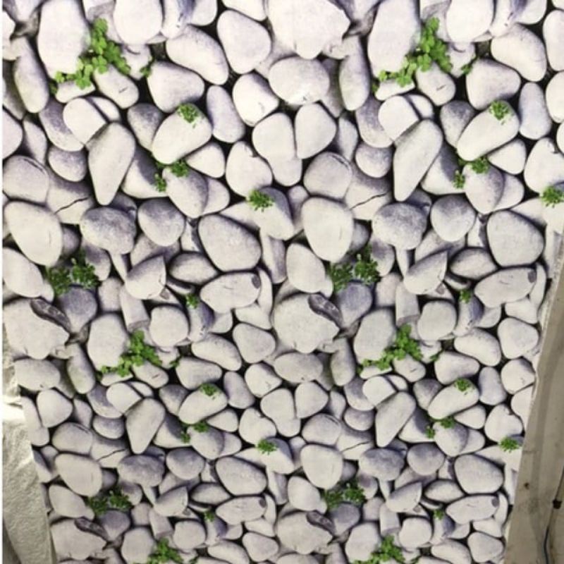 Jual Wallpaper Sticker Dinding Motif Batu Kerikil Rumput 10mx45cm ...