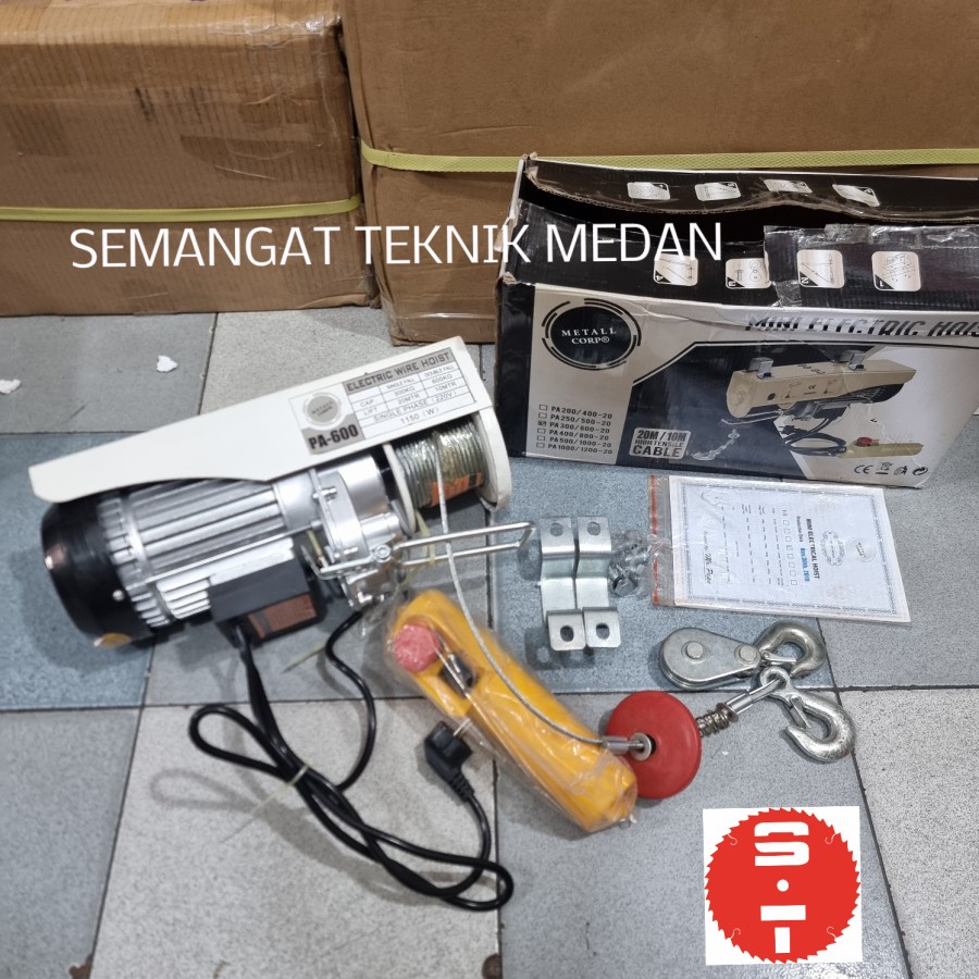 Jual MINI ELECTRIC CHAIN HOIST KATROL LISTRIK SLING 300 / 600 KG ...