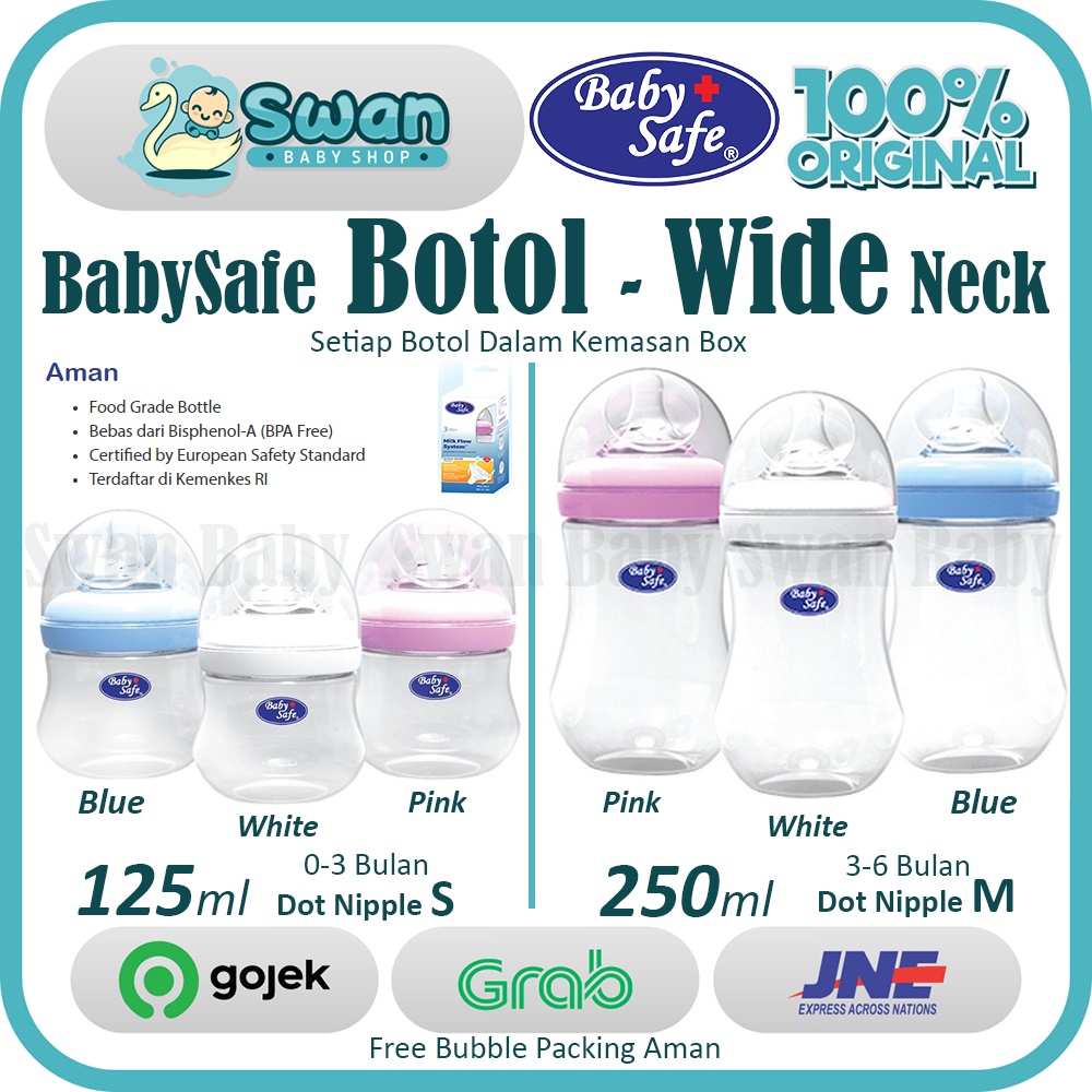 Jual Baby Safe Botol Susu Wide Neck ( 150ml / 250ml ) | Shopee Indonesia