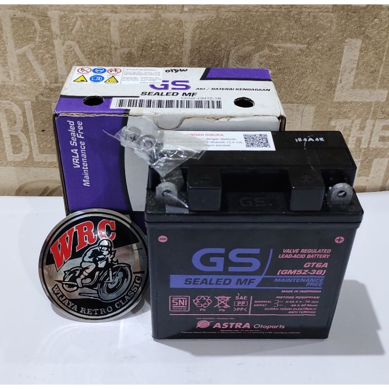Jual Aki Accu GS Astra Kering GT6A GM5Z-3B MF Grand - Legenda - Supra ...