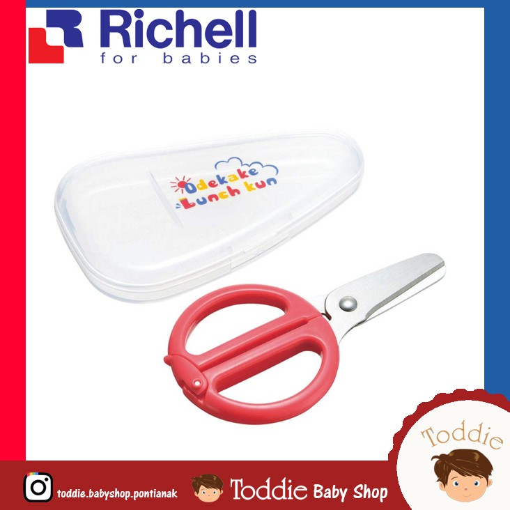 Jual Richell Stainless Scissors for Baby Food with case | Shopee Indonesia