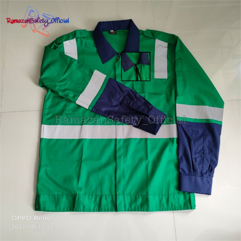 Jual Baju Safety Resleting Seragam Kerja Atasan Lengan Panjang ...