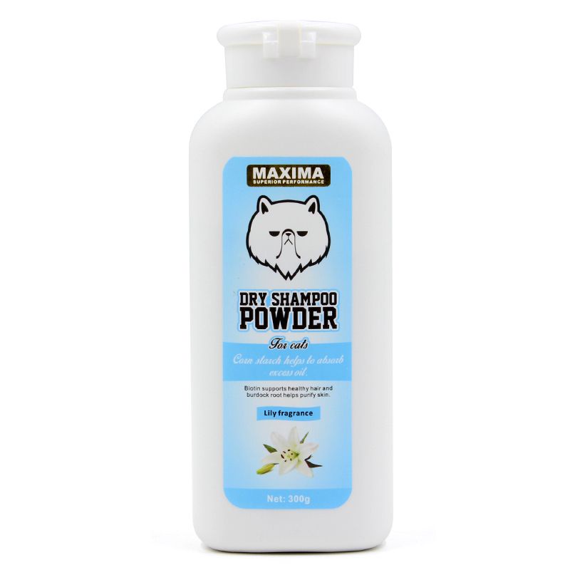 Jual Maxima cat dry shampoo powder 300ml - Lily fragrance | Shopee ...