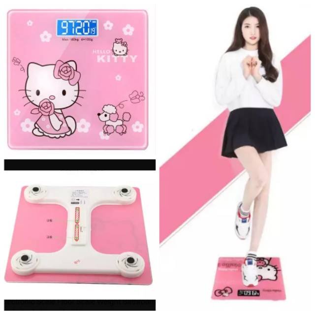 Jual Timbangan badan hello Kitty Doraemon / digital scale bathroom ...