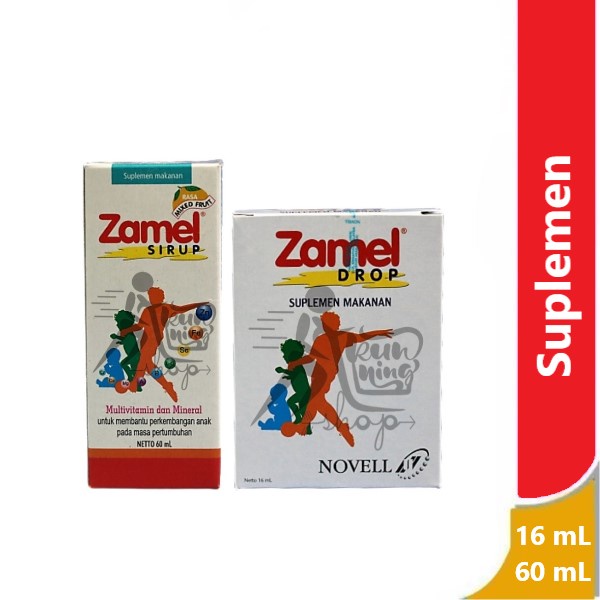 Jual Zamel Drop @ 16 mL & Zamel Sirup 60 mL - suplemen multivitamin ...