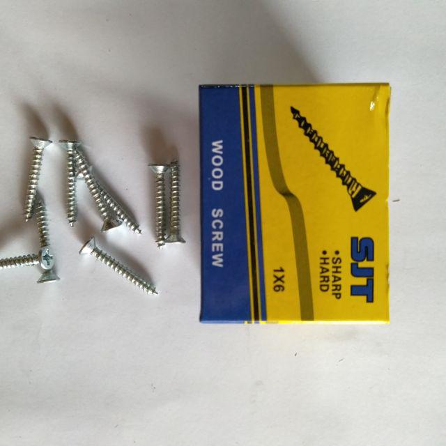 Jual SKRUP SEKRUP KAYU PUTIH KEPALA BUNGA / WOOD SCREW SJT LENGKAP UKURAN | Shopee Indonesia