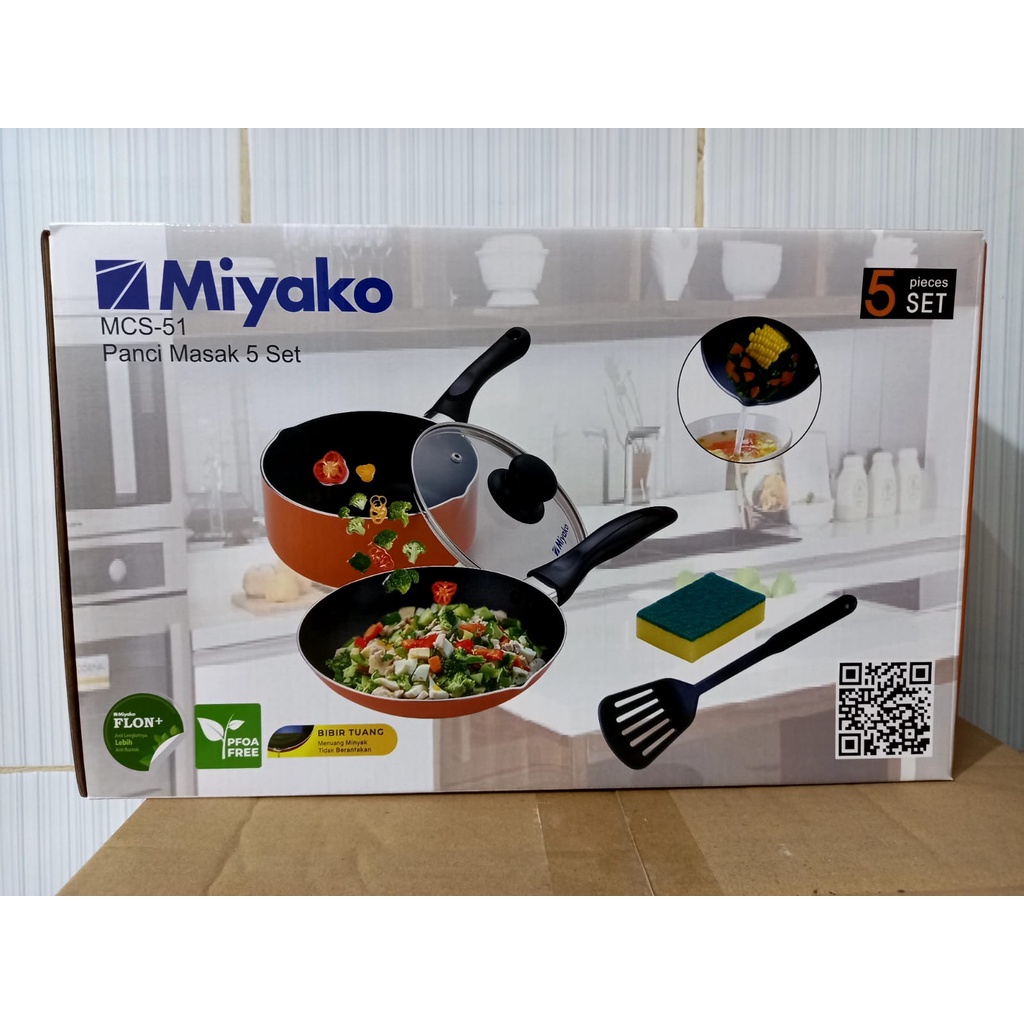 Jual Miyako Cookware Set MCS-51 5 Pcs Micook | Shopee Indonesia