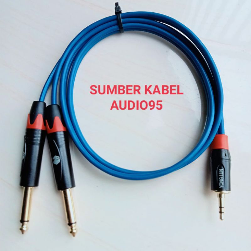 Jual kabel input hape ke miker audio Jack jek 3,5 mm setereo to Akay 6 ...