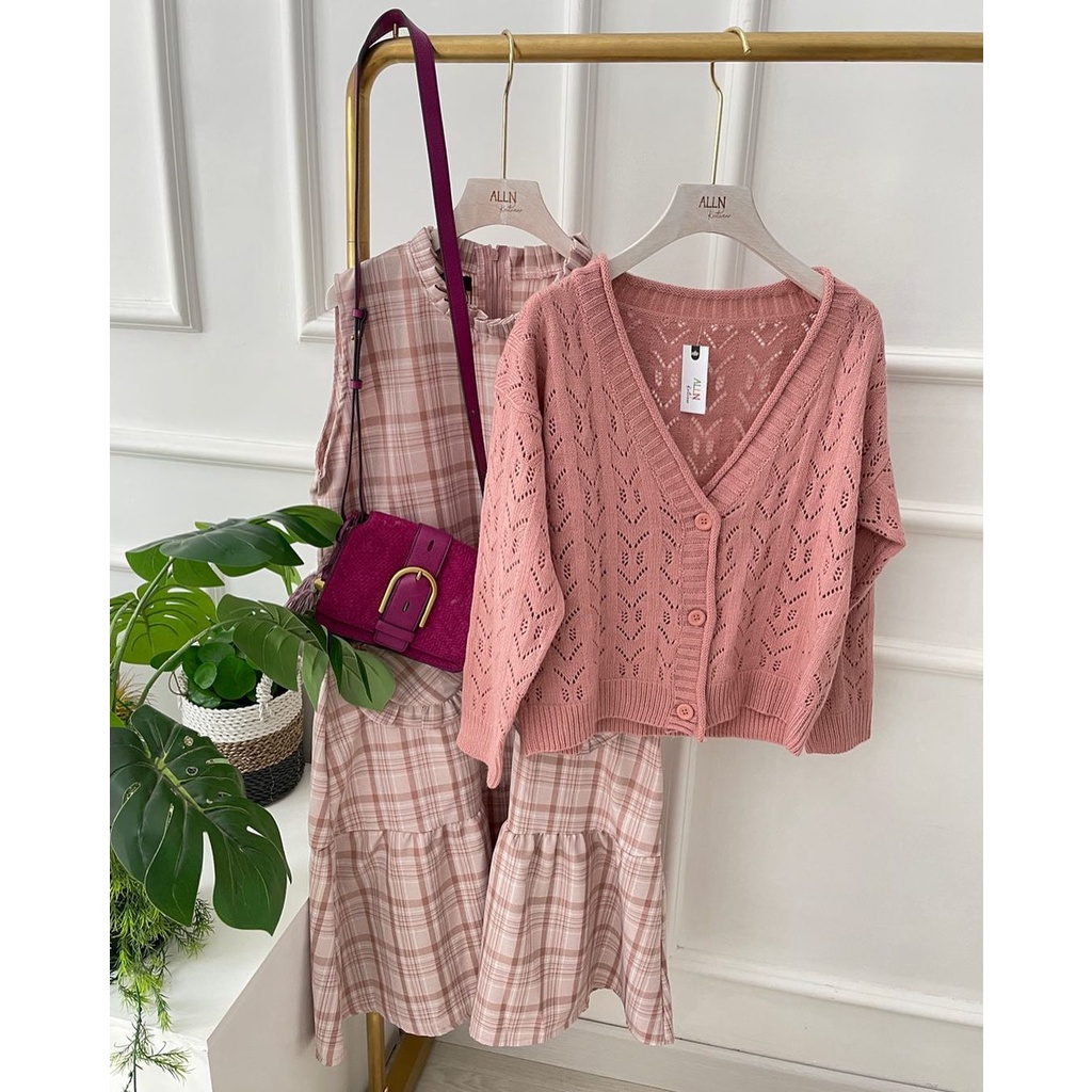 Jual Denna Dress Lekbong set Cardigan Ferra | Shopee Indonesia Jual Denna Dress Lekbong set Cardigan Ferra | Shopee Indonesia