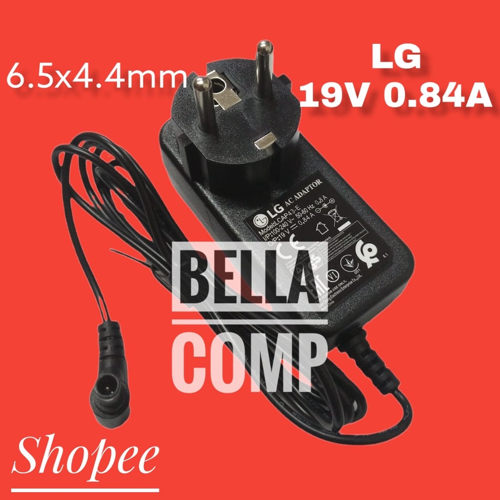 Jual Adaptor Casan charger MONITOR LCD LED TV LG merek LG 19V 0.8A ORI | Shopee Indonesia