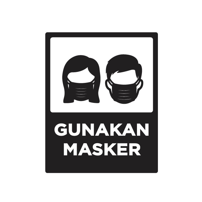 Jual Gunakan Masker Sign Acrylic | 20 x 25 cm | Sign Board Akrilik ...
