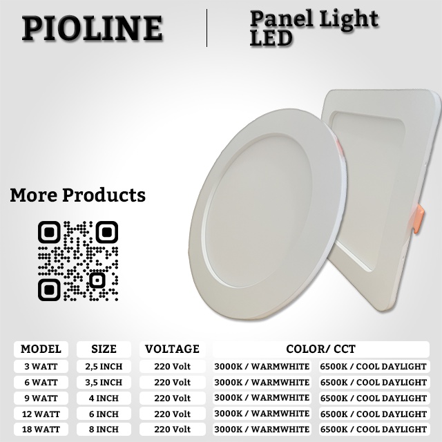 Jual PANEL LED 6 INCH 12W PIOLINE | Shopee Indonesia