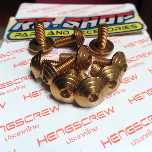 Jual baut probolt gold payung 6x15 model garis drat 10 panjang 15mm heng thailand harga satuan ...