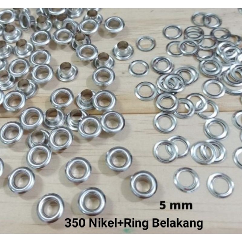 Jual Mata Ayam Eyelet 5 mm Mata itik + Ring Belakang Nikel/Silver Harga ...