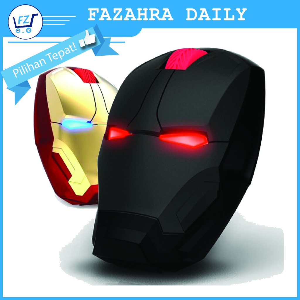 Jual TaffWare Mouse Wireless Optical Mouse Iron Man Superhero Unik ...