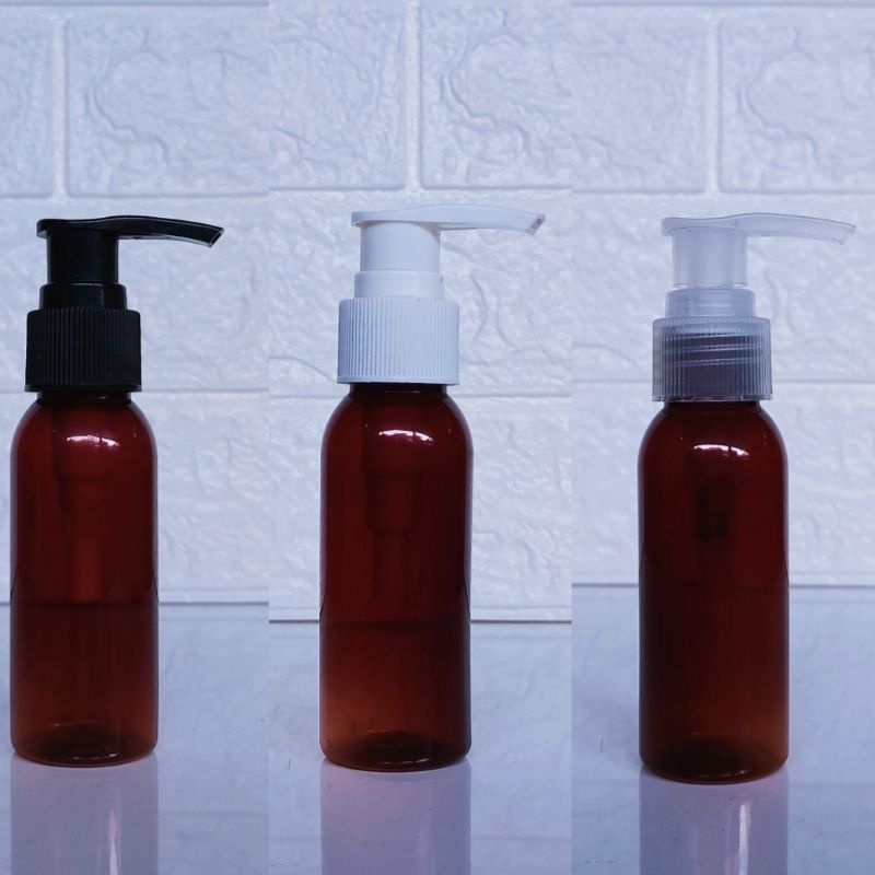 Jual Botol Pump 60ml Amber / Botol 60ml Coklat Tutup Pump Lotion | Shopee Indonesia