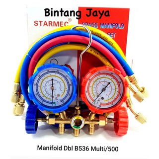 Jual Manifold AC DOUBLE multi R32 R410 R22 R134 / analiser ac multi ...