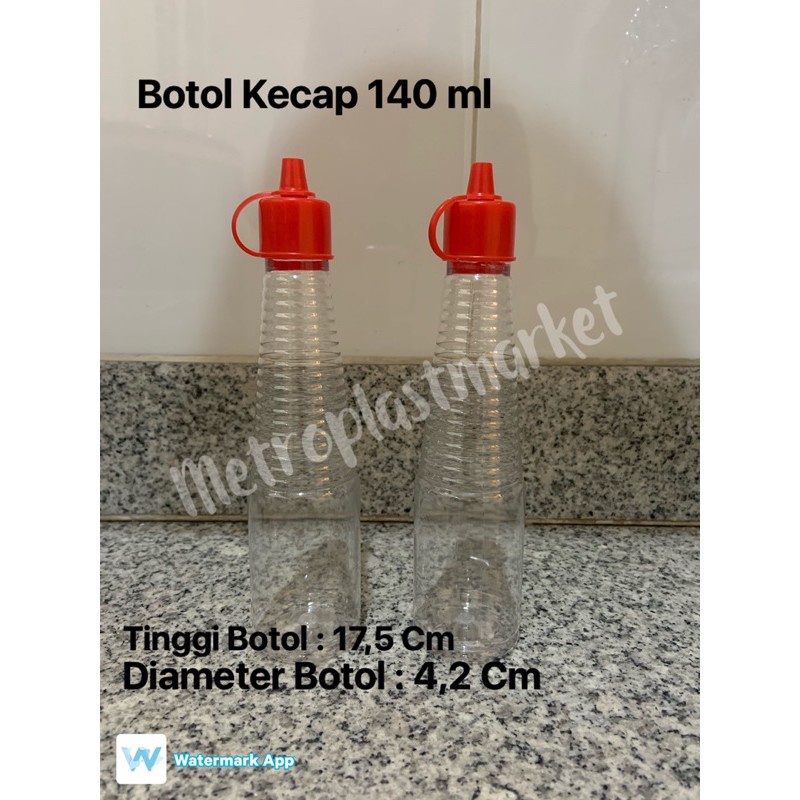 Jual botol kecap 140ml botol saos 140ml botol plastik PET 140ml botol kecap asin 140 FOOD GRADE ...