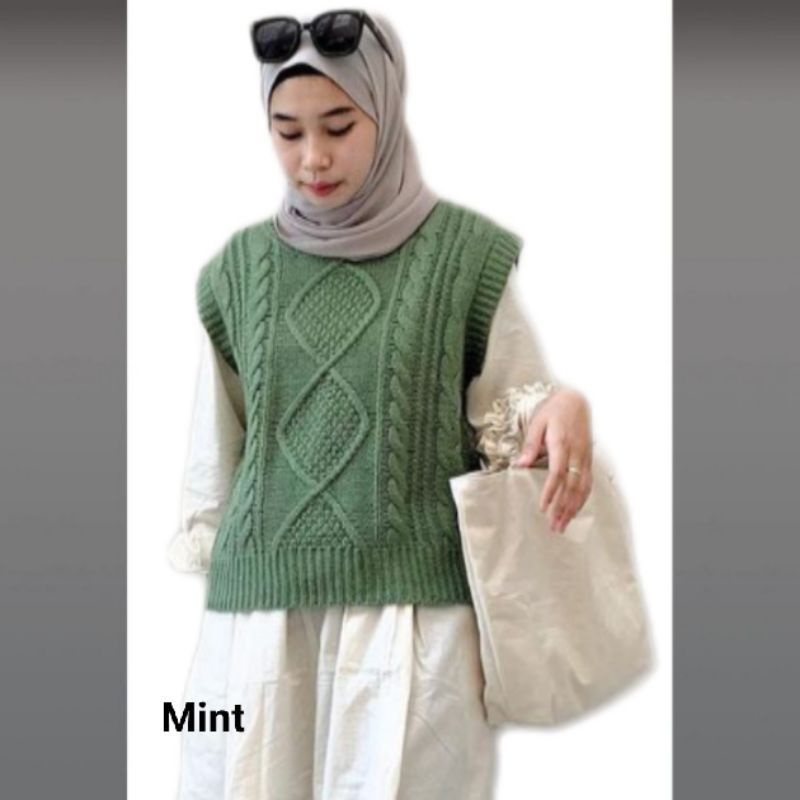 Jual ICS rompi premium vest wanita rajut | Shopee Indonesia