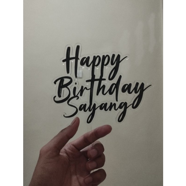 Jual Custom Cake Topper I Bisa Custom Tulisan I Topper Kue Akrilik ...