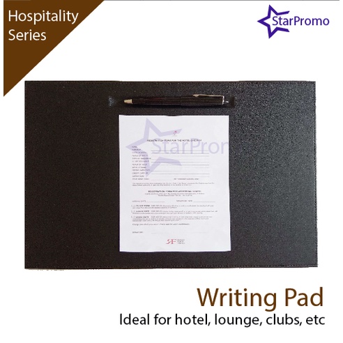Jual Writing Sign Pad Hotel Reception Desk with Pen Holder | Shopee ...