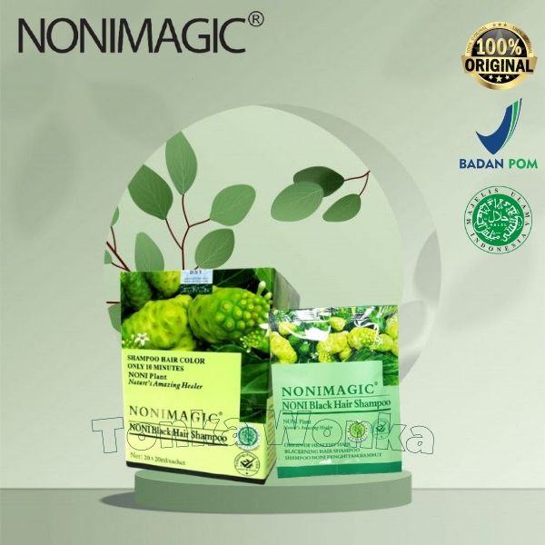 Jual Eceran Noni Magic Black Hair Shampoo Bsy Noni Black Original BPOM ...