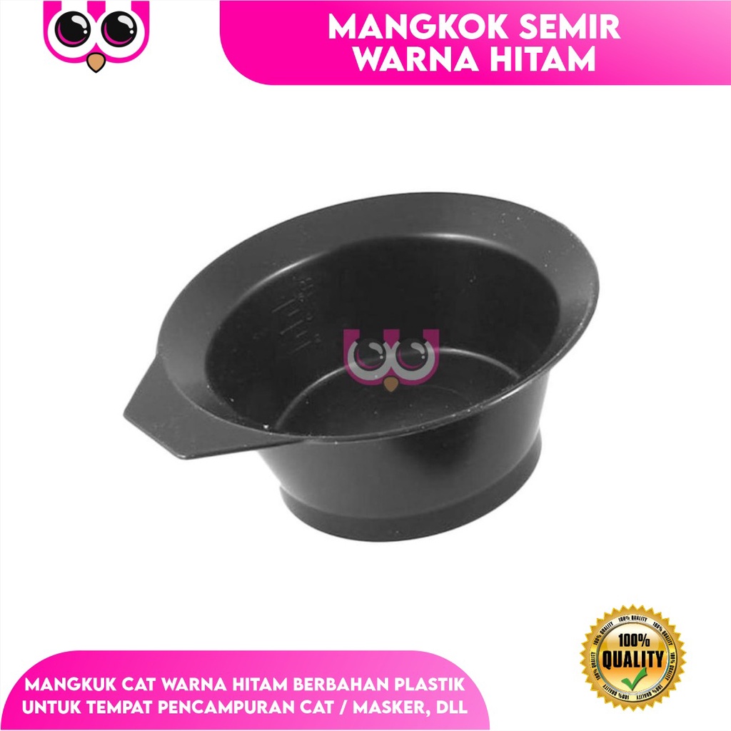 Jual MANGKOK SEMIR WARNA HITAM / MANGKOK CAT RAMBUT / WADAH SEMIR ...