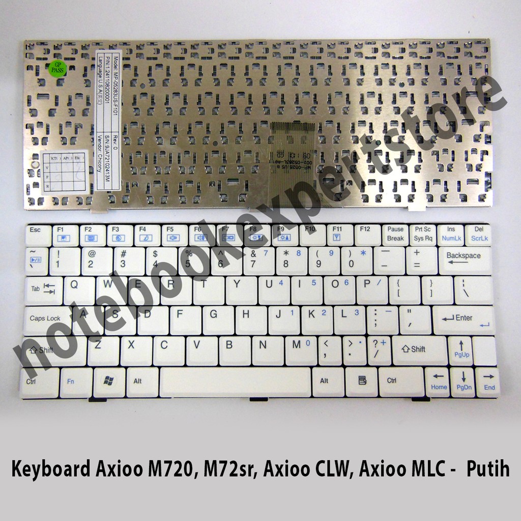 Jual Keyboard Axioo M720, M72sr, Axioo CLW, Axioo MLC - Putih | Shopee ...