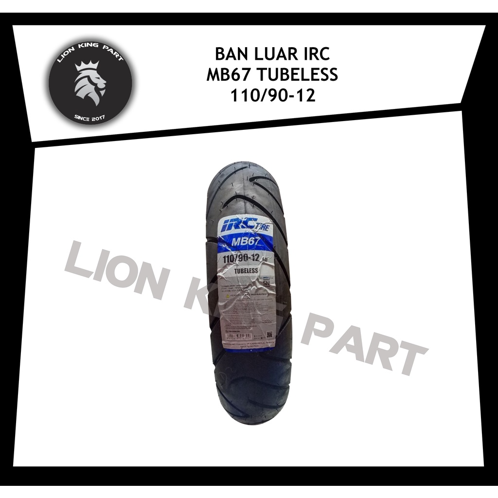 Jual BAN LUAR IRC SCOOPY DONAT MB67 110/90-12 TUBELESS 100% ORIGINAL | Shopee Indonesia