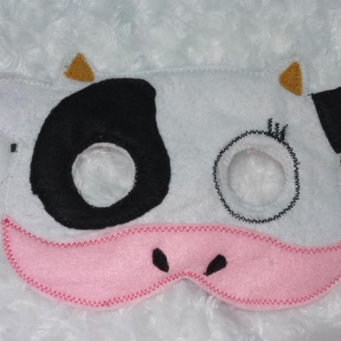 Jual Topeng Hewan Sapi Putih Felt Cow Mask Pesta Hallowen Anak | Shopee ...